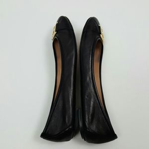 Escada | Shoes | Escada Logo Black Flats Ballet Leather Shoes | Poshmark